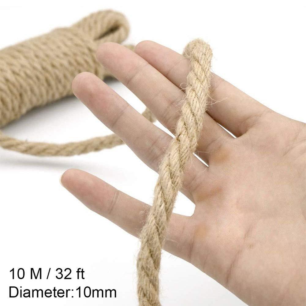Buy 10 Mm Hemp Rope 10m Jute Rope Natural Hemp Cord Jute Rope Tug Of ...