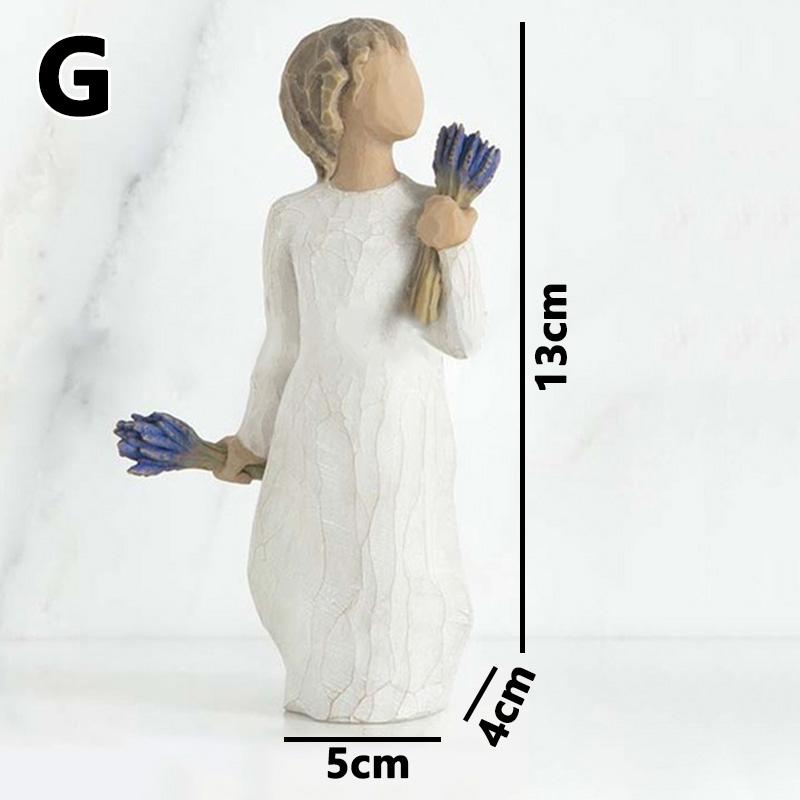 Buy 1PC Modern Ornament Miniature Statue Gift Statuette Resin Girl ...