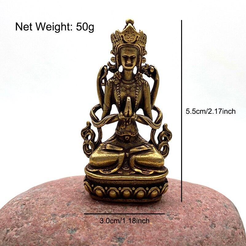 Koop Statue de bouddha Guanyin Antique en cuivre de thaïlande, décorations de maison, salon ...