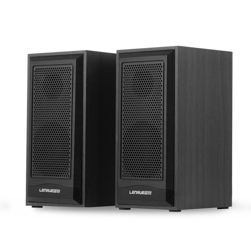 Buy Wooden Computer Speakers Natural Wood Enclosure Desktop Speaker USB ...