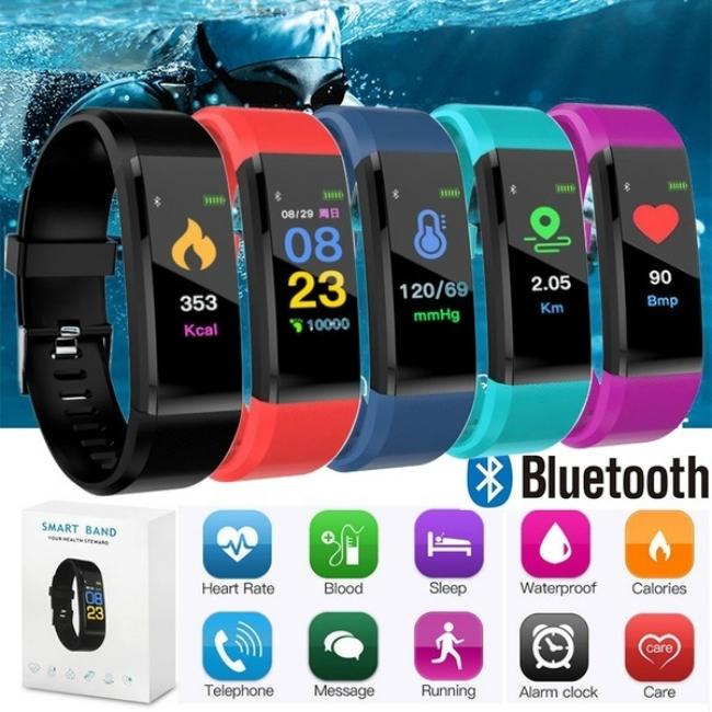 Buy 115plus Screen Smart Bracelet Sports Waterproof Step Counter ...