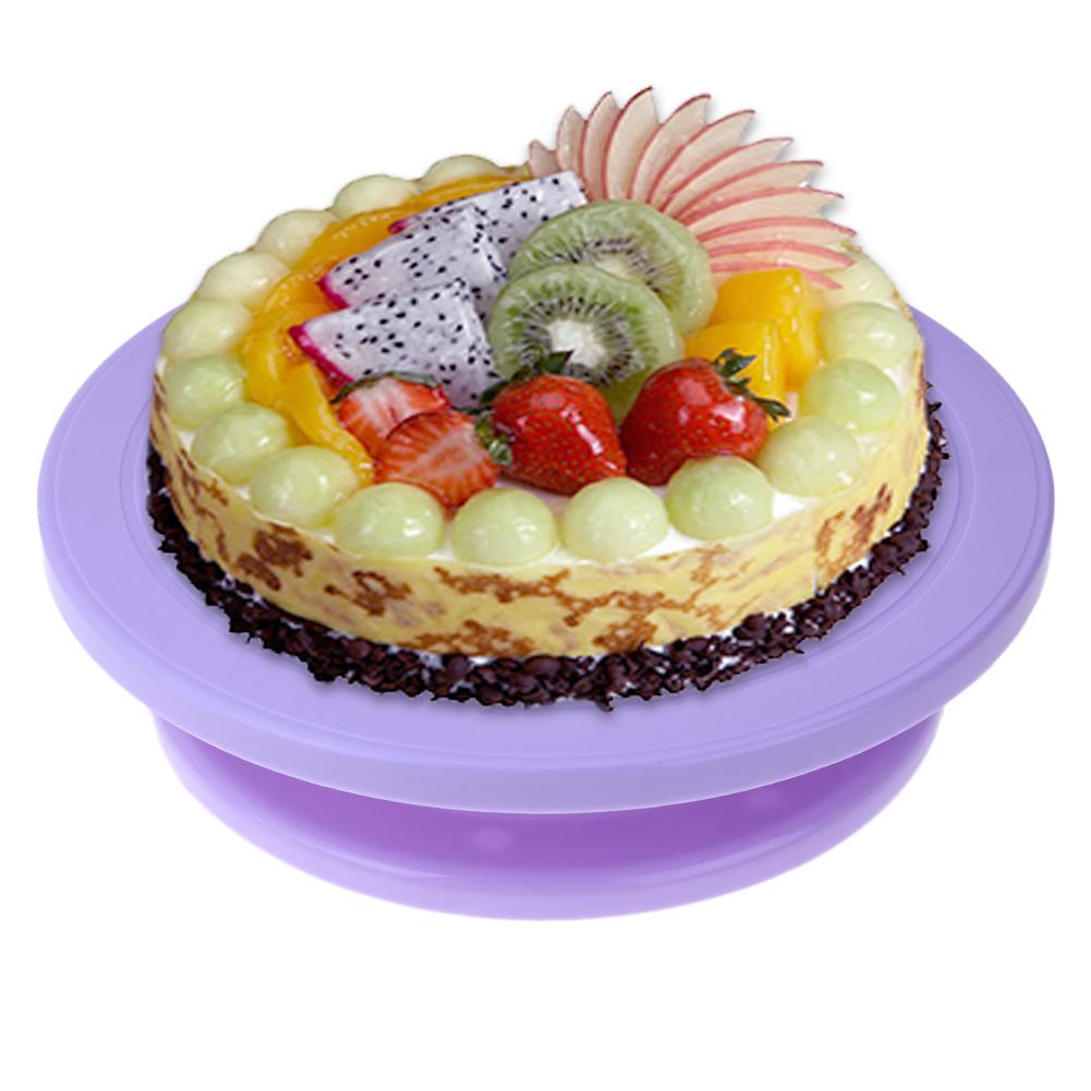 Buy Turntable Cake Decorating Rotating Stand DIY Cake Rack Baking Tool ...