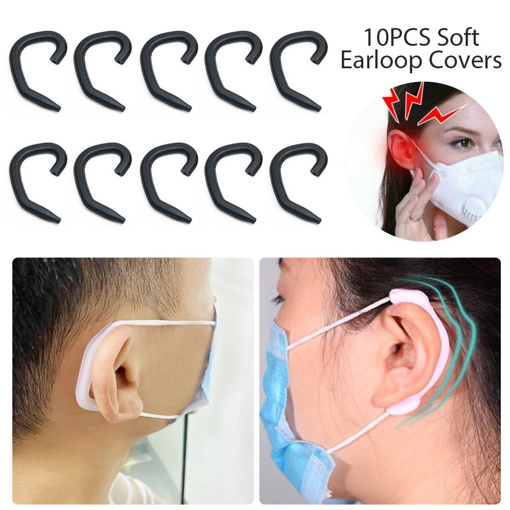 10PCS Soft Earloop Covers Resuable Ear Protector Mask Hook for Pain ...