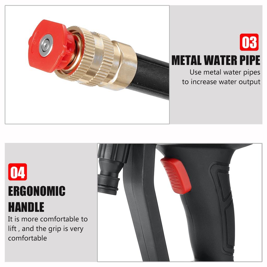 Buy 70Bar 2000W Wireless High Pressure Car Washer Spray Water Gun Rechargeable Electric Cleaning ...