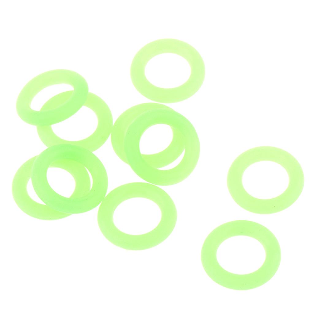 10 Pieces/Pack Silicone Luminous Ring Night Fishing Tent Nail Safety ...