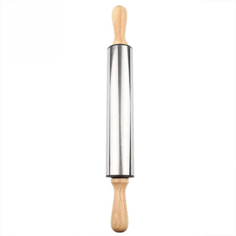 Buy 1Pc Stainless Steel Non Stick Rolling Pin Bread Dough Roller at ...