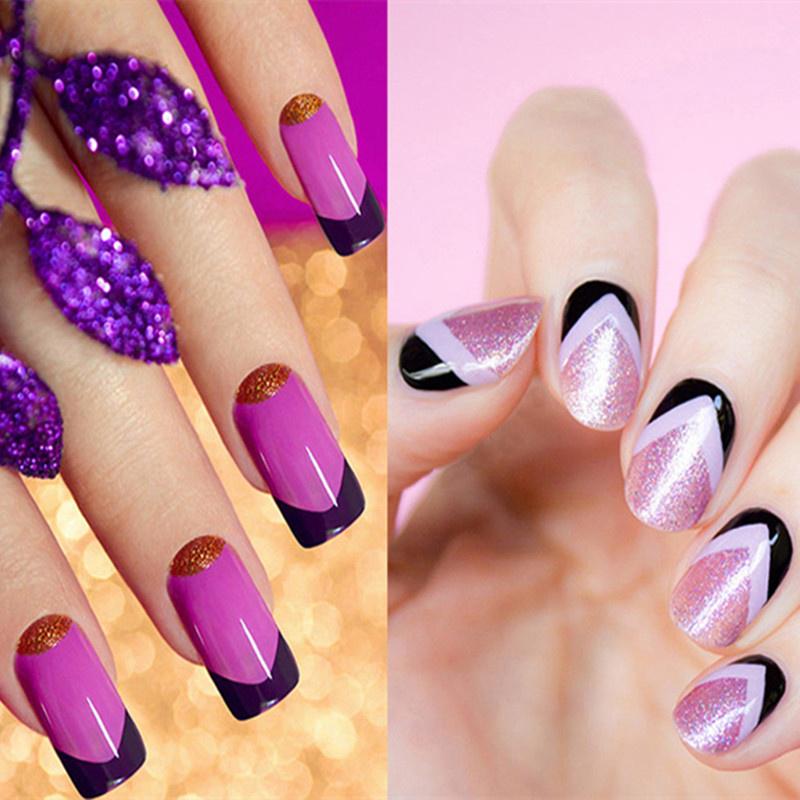 WomenFashion French Sticker Decal Nail Art Deco Manicure Nail Art uygun ...