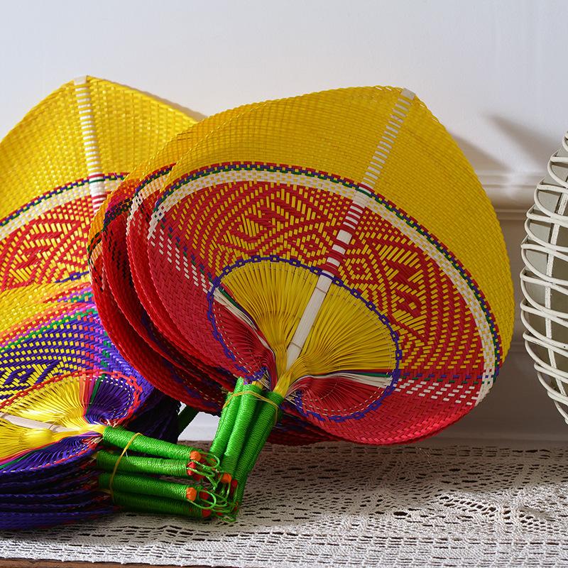Buy Summer Cooling Pure Handmade Diy Heart Shaped Bamboo Woven Fan Diy ...