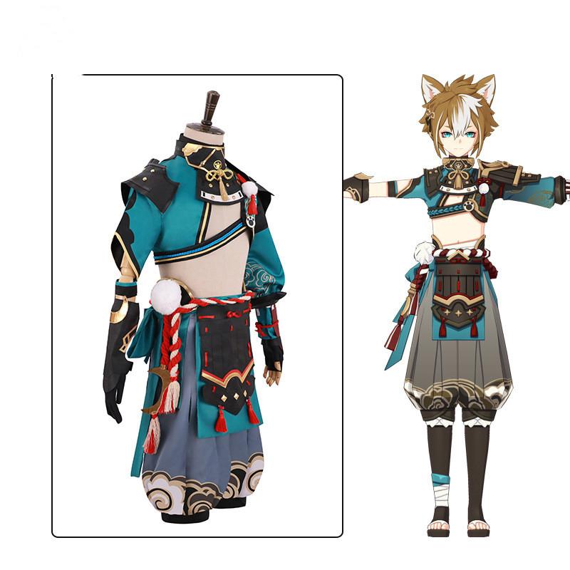 Buy Genshin Impact Gorou Cosplay Costume Gorou Cosplay Costume Men Blue ...