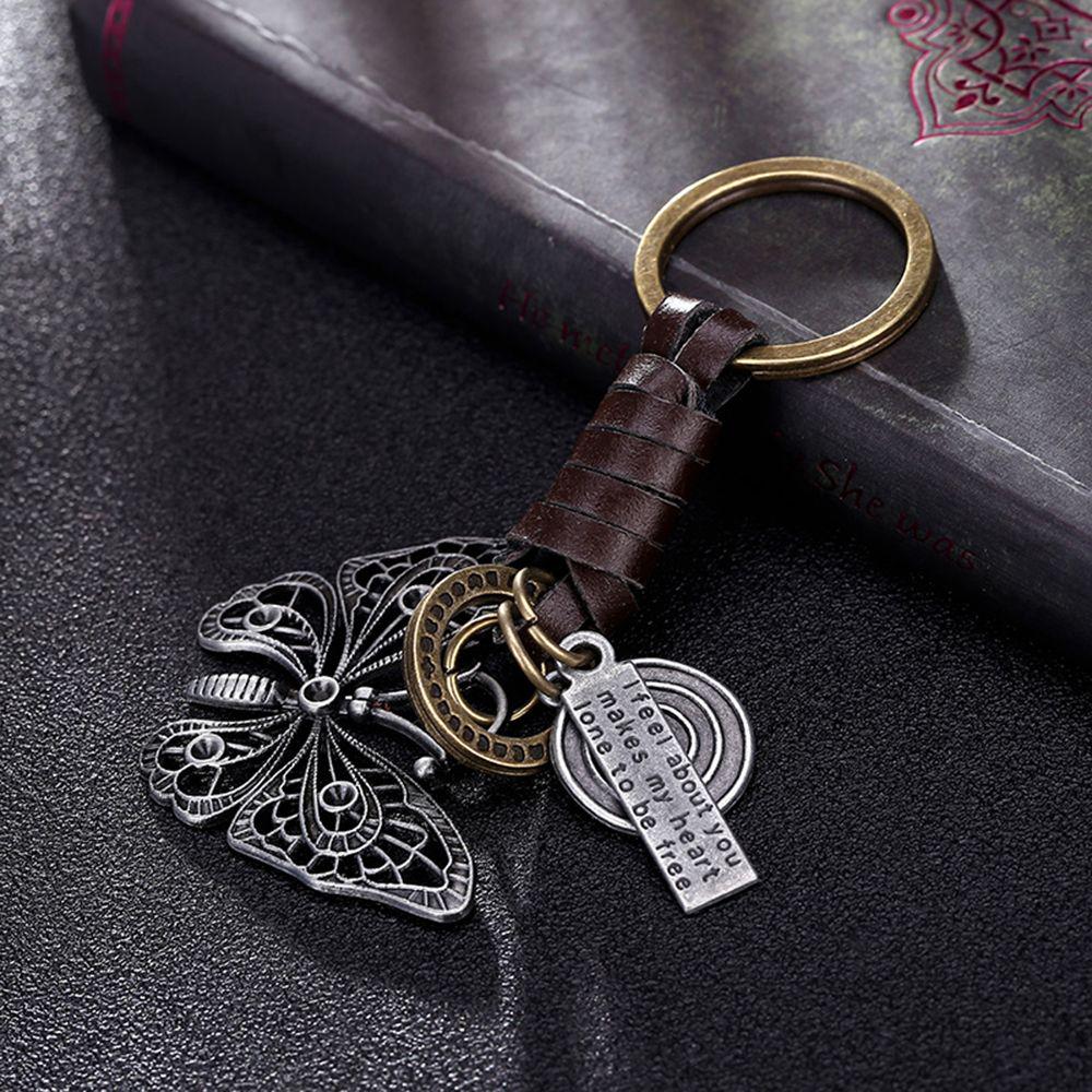 Buy Beautiful Leather Charm Purse Women Bag Gift Keychain Chain Key ...