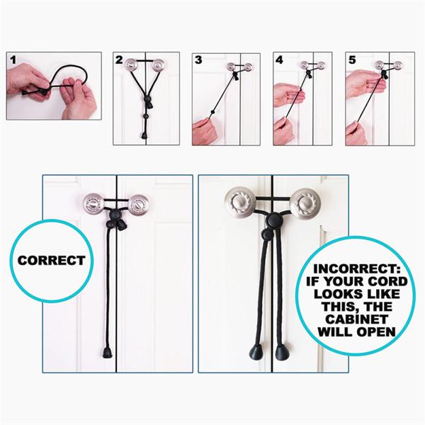 Buy Child Safety Door Lock Door Cabinet Safety Rope Lock Rope Buckle ...
