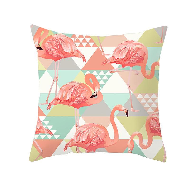 Cheap Flamingo Cushion Cover Summer Tropical Plants Printing Decorative ...