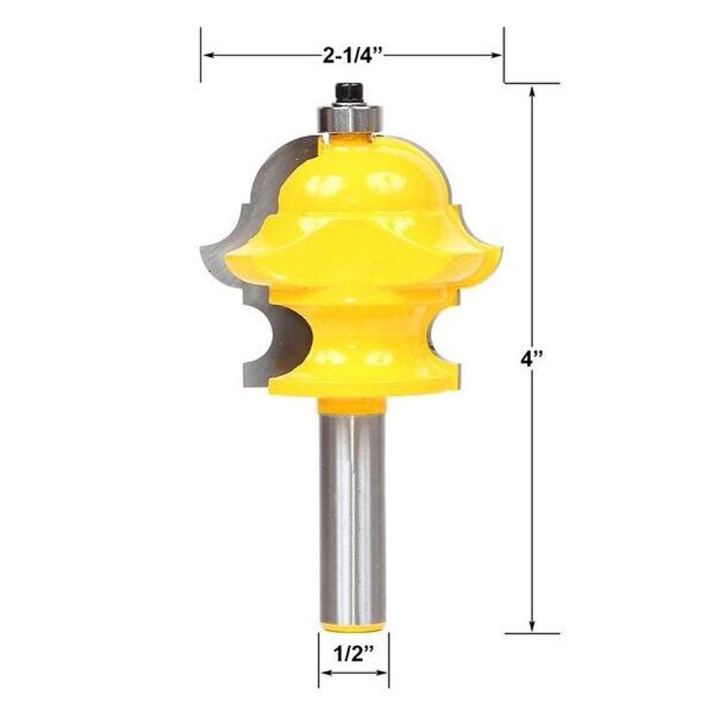 1/2'' Shank MultiProfile Molding Router Bit Milling Woodworking Cutter ...