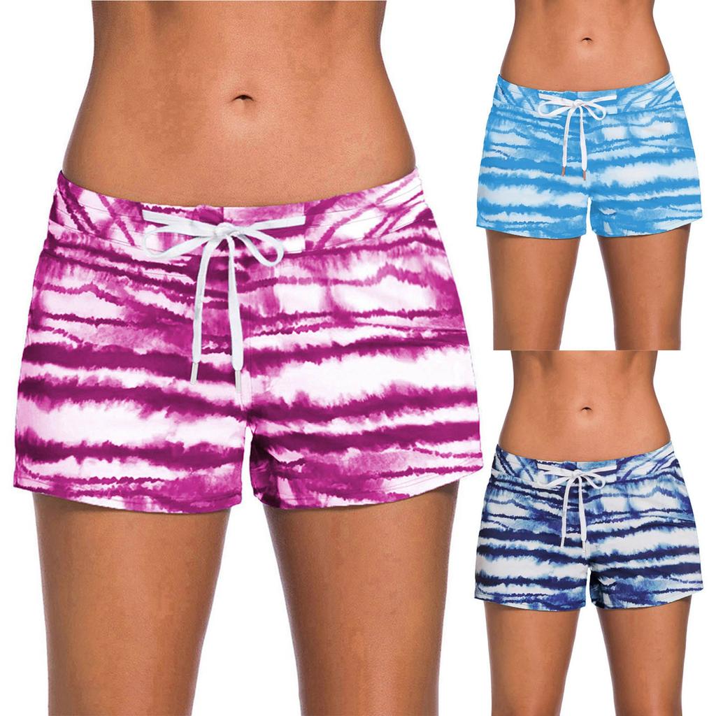 Cumpără Qi Women's Sexy Swimming Trunks High Waist Tie Hollow Lace ...