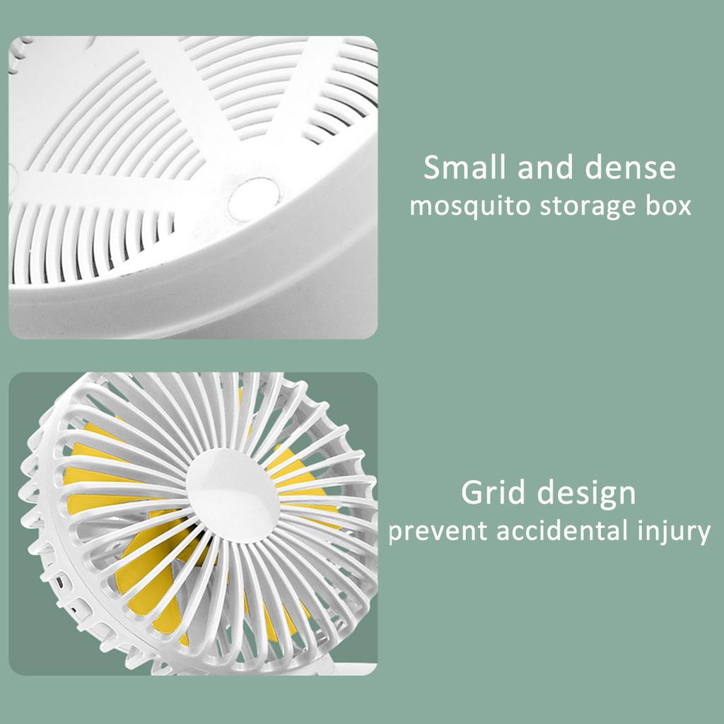 Buy 2-IN-1 Summer Rechargable Fan + Mosquito Trap Lamp 3 Speed ...