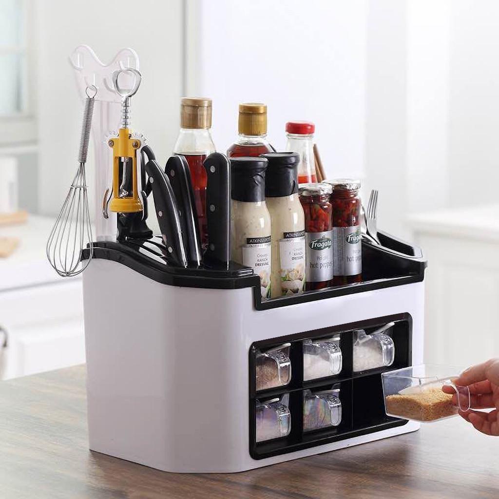Buy Vintage-rack Seasoning Storage Box Multifunctional Kitchen Storage ...