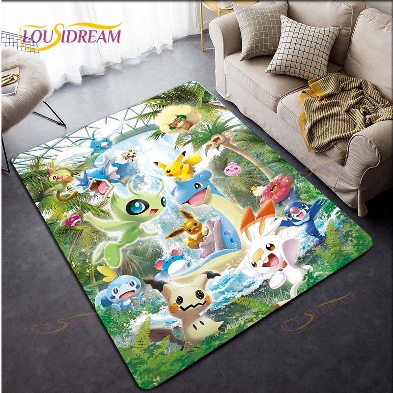 Buy Anime Pokemon Pikachu Rug for Kitchen Doormat Bedroom Carpets for ...