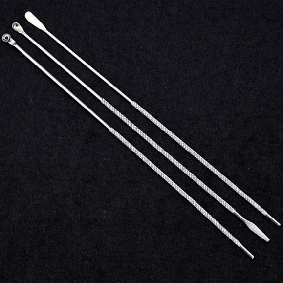 Buy New 3x Stainless Steel Ear Pick Set Wax Curette Remover Double-End ...