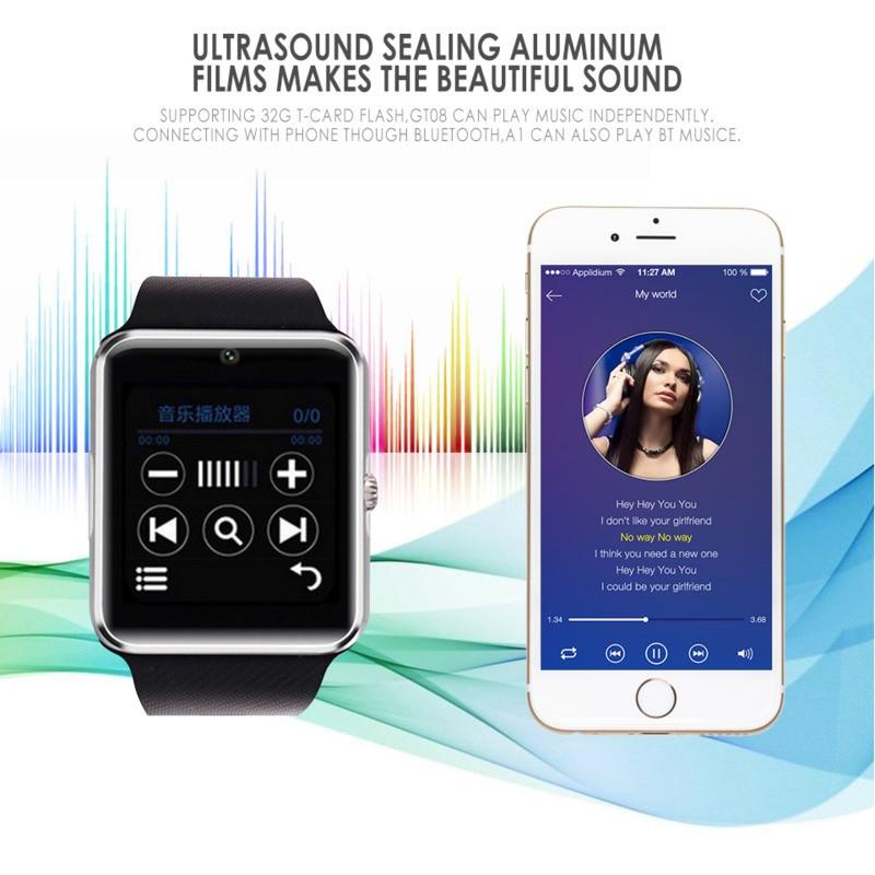 Buy GT08 Smart Watch Clock Sync Notifier Support Sim TF Card Bluetooth ...