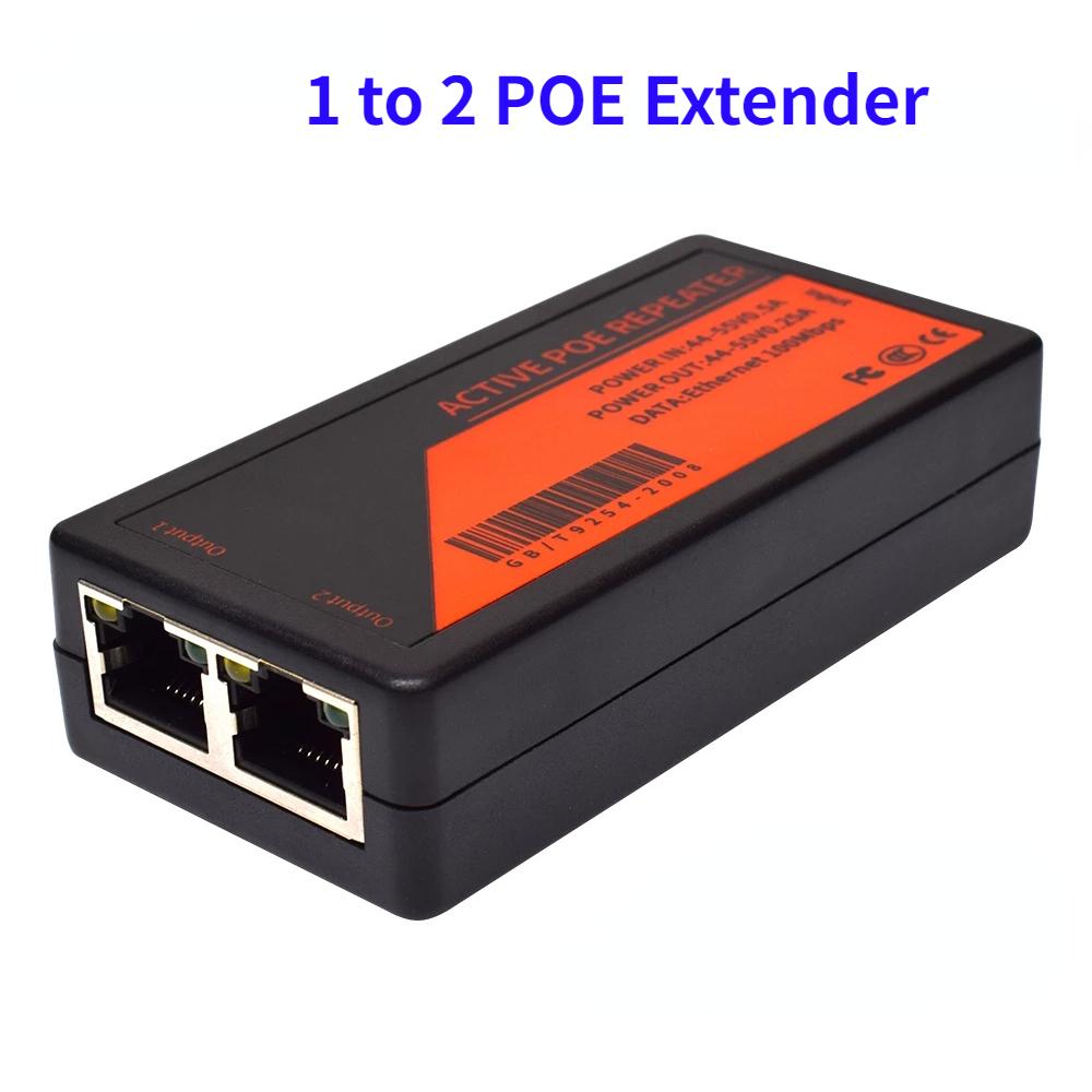 Buy 2 Port POE Extender 100Mbps with IEEE 802.3af Standard for NVR IP ...