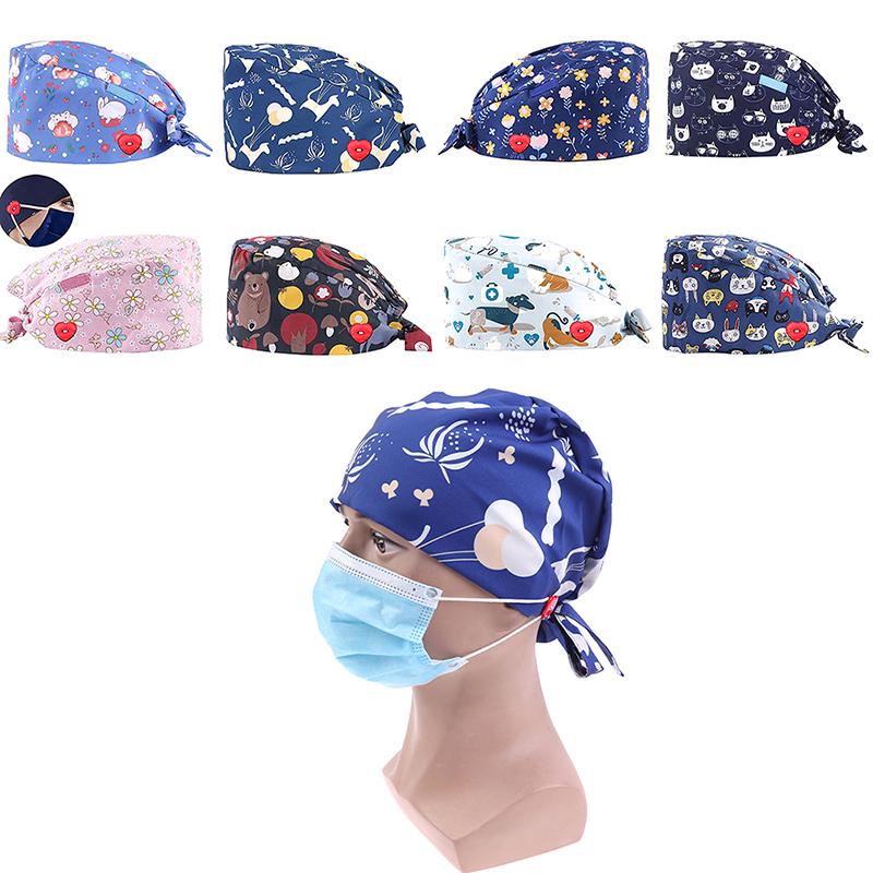 Buy Men Women Doctor Nurses Cap Printing Scrub Medical Surgical Surgery ...