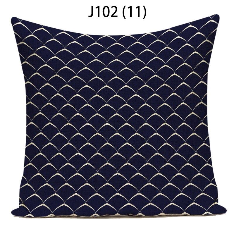 💰Kjøp Ocean Print Pillowcase Geometry Pillow Cover Home Decor Cushion Cover Print Pillow Cases ...