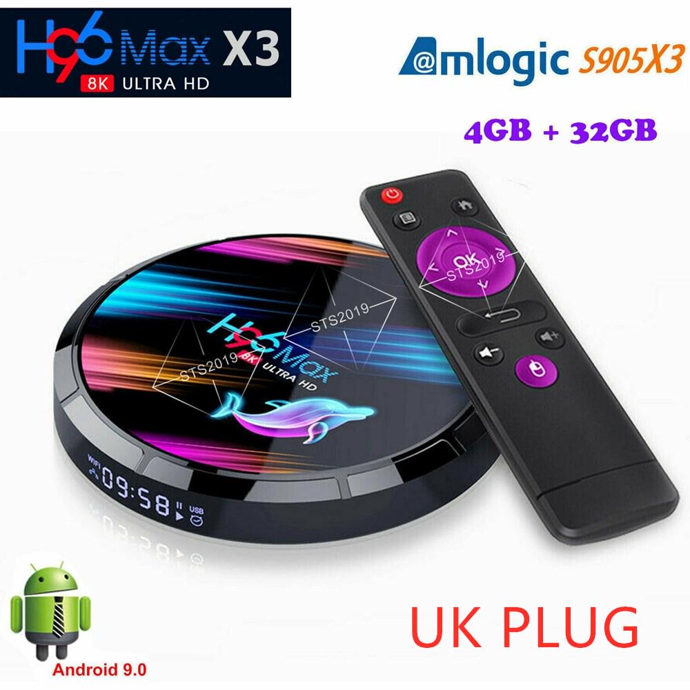 Buy H96 MAX X3 8K UHD 4+128G Android 9.0 TV BOX Dual WIFI BT 3D USB ...
