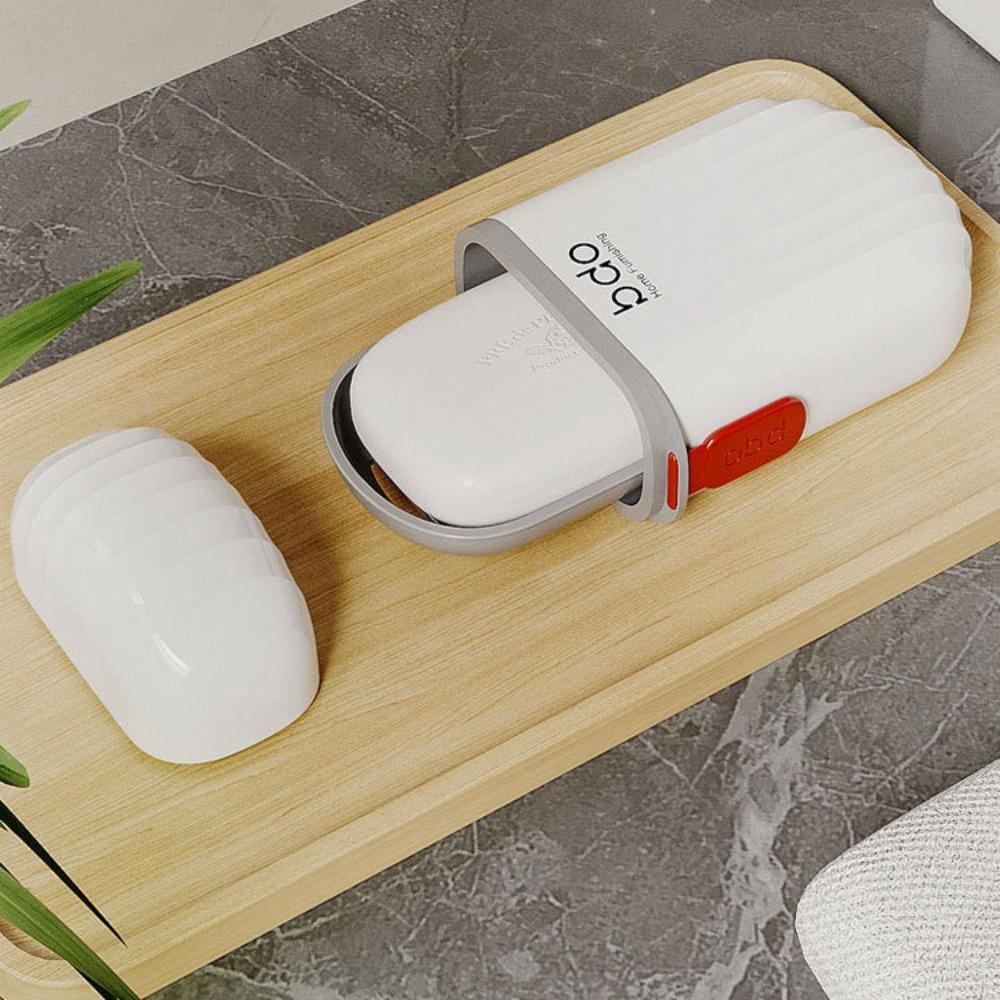 Cheap Premium Sealed Soap Box White Storage Box Portable Soap Box Home ...