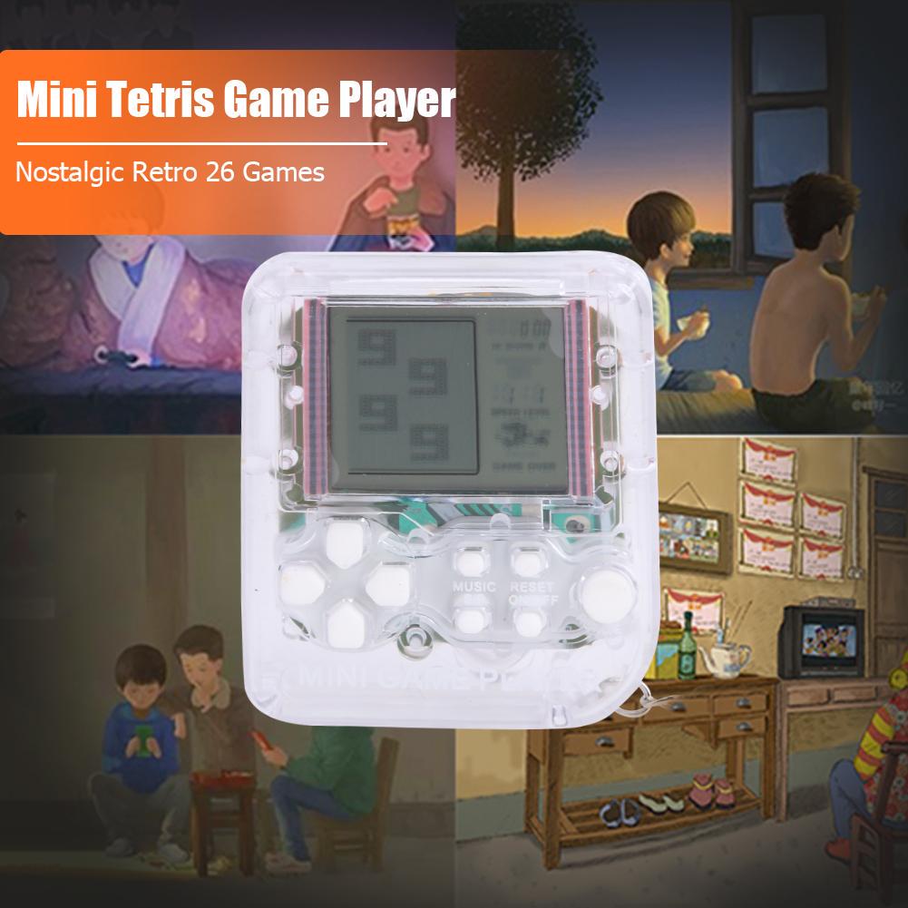Buy Nostalgic Retro 26 Games Console Keychain Mini Tetris Game Player ...