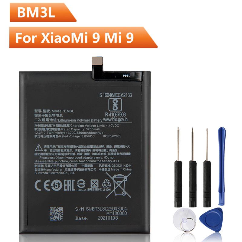Buy Replacement Phone Battery BM3L For Xiaomi 9 MI9 M9 MI 9 BM3L ...