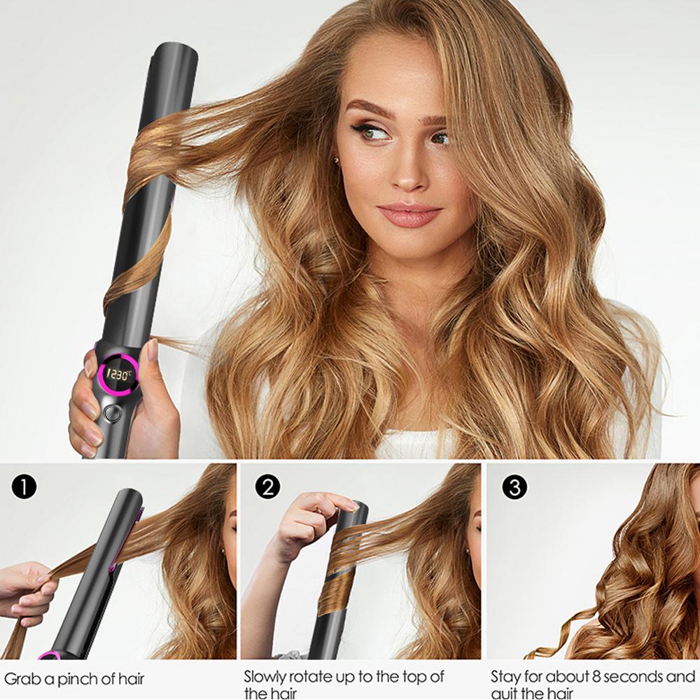 Buy 2 In 1 Professional Hair Curlers Twist Flat Iron Pro Straightener ...