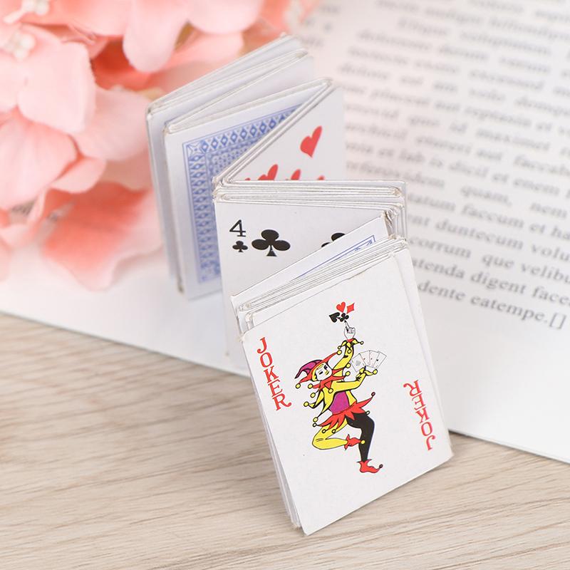 Buy 1Pc 4*3Cm Portable Mini Playing Cards Keychain Small Poker Board ...