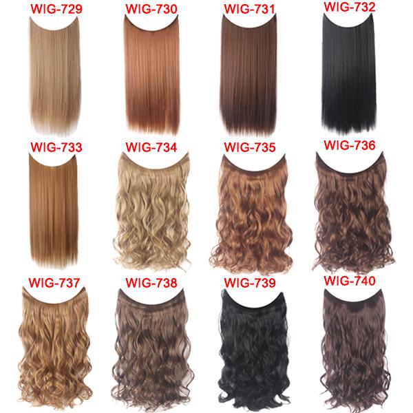 55cm Long Hair Extension Piece Clip in Hair Striaght/Curly Wavy ...