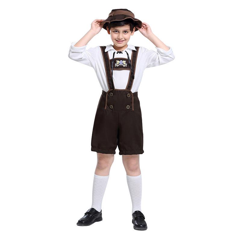 Buy Oktoberfest Boy's Costumes Halloween Alpine Clothes Stage Play ...
