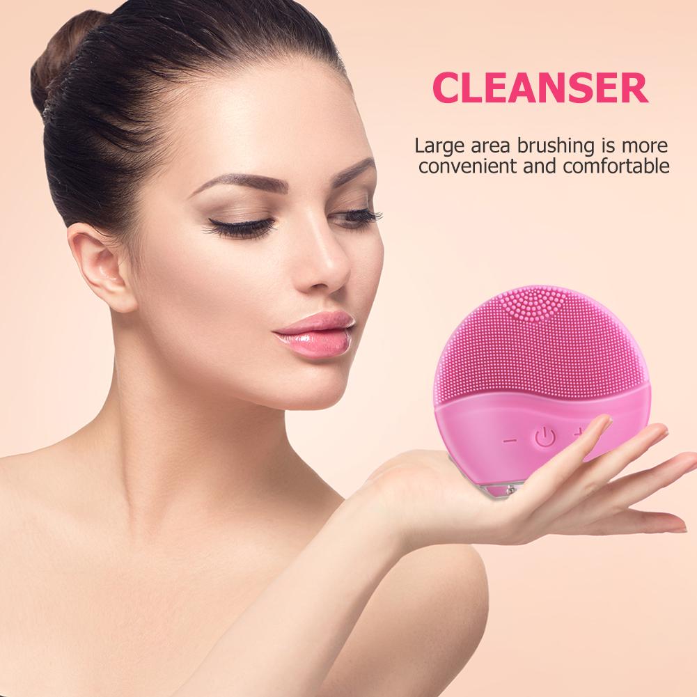 Mini Face Cleaner Silicone Deep Pore Cleanser Beauty Massage Cleaning ...