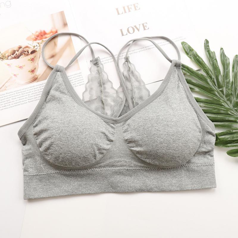 Buy Women Lingerie Bras Threaded Cotton Sexy Mesh Beauty Back Lace Back ...