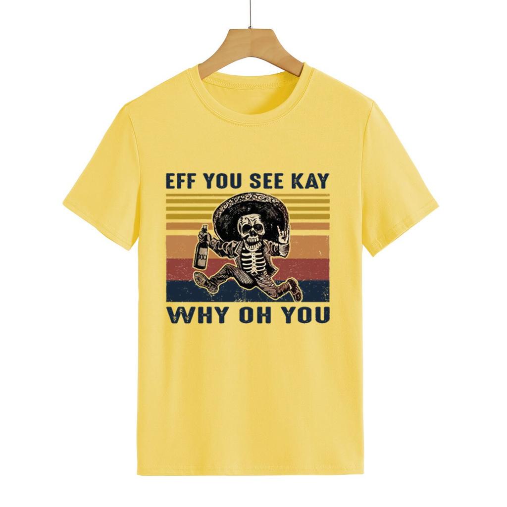 Buy EFF YOU SEE KAY Print Women T Shirt Short Sleeve O Neck Loose Women ...