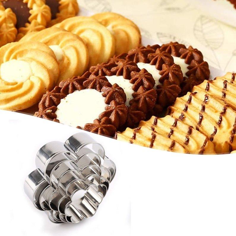 Buy 5Pcs/Set Plum Shape Biscuit Cutter Cookie Mould Cake Stainless ...
