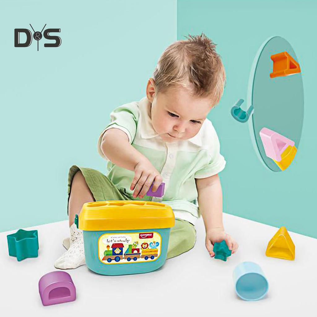 Buy Geometry Shape Plastic Blocks Color Matching Children Early ...