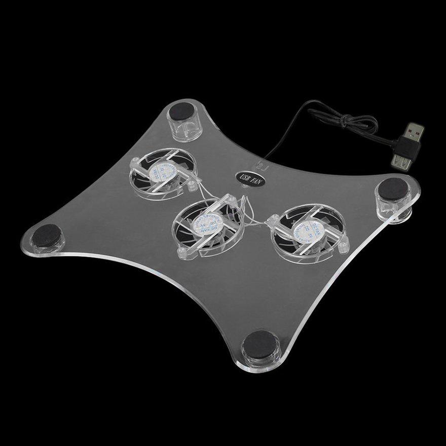 USB Notebook Laptop Cooler Cooling Pad Heatsink 3 Fan Cool for Computer ...