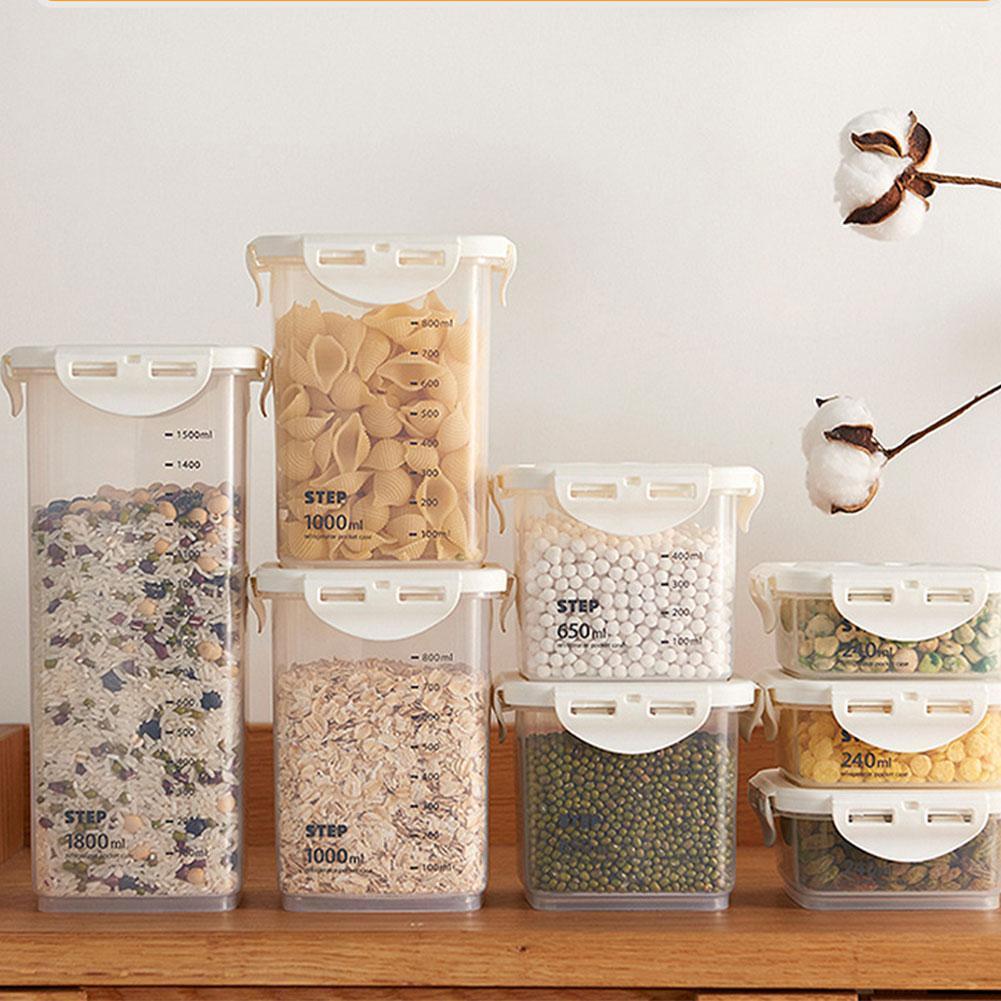 Buy Buckle Transparent Plastic Storage Box Household Kitchen Snacks And ...