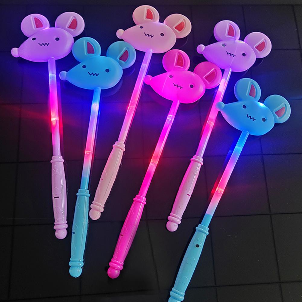 Buy 5Pcs Cartoon Flashing Magic Wand Toy Stick Colorful Glowing Gifts ...