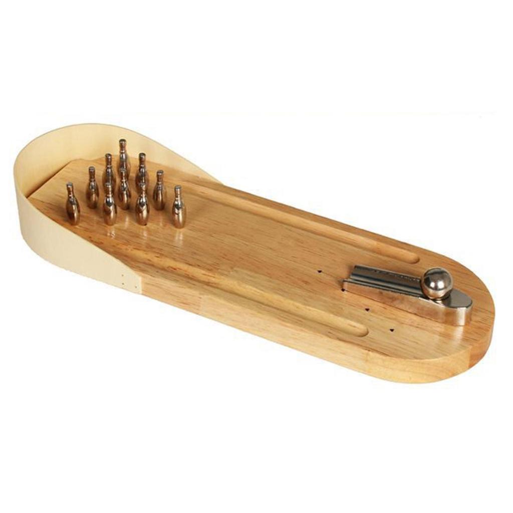 Buy Wooden Toys Mini Bowling Table Game Children's Educational at ...