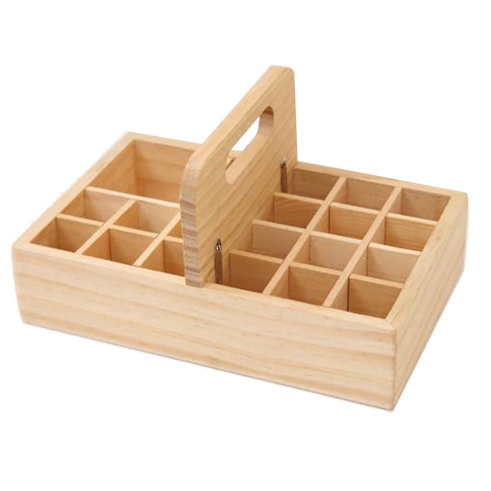 Buy 21-Grid Wooden Essential Oil Box Storage Solid Wood Gift Multi ...