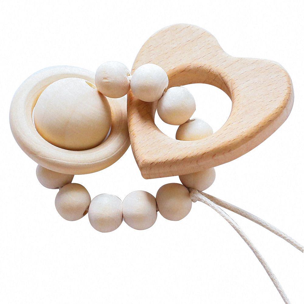 Buy Beads Cartoon Animal Montessori Teething Teether Molar Stick ...