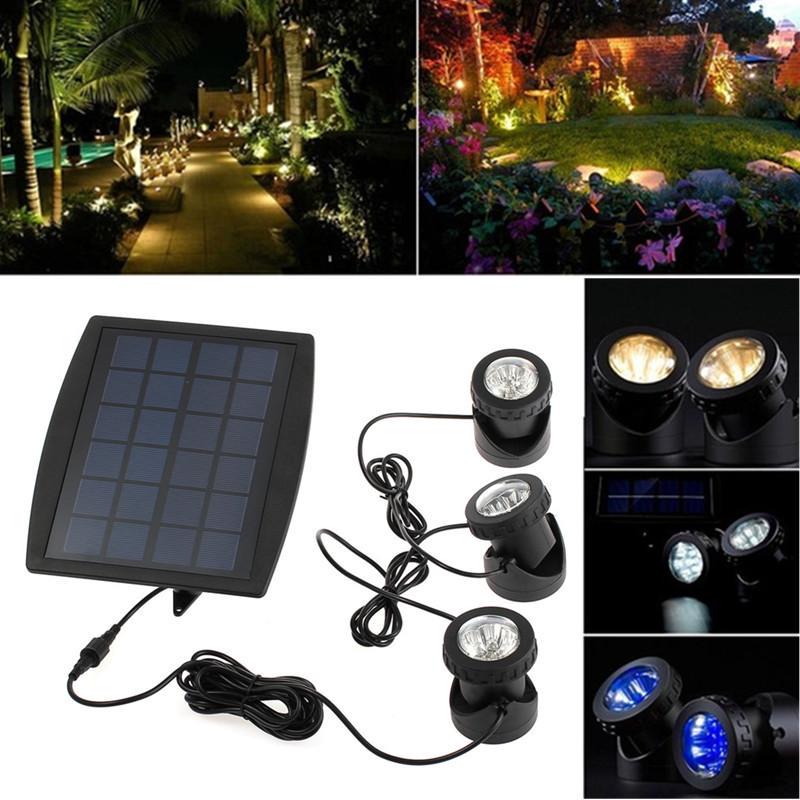 Buy Powerful Solar Panel RGB Color Changing LEDs Submersible Light ...