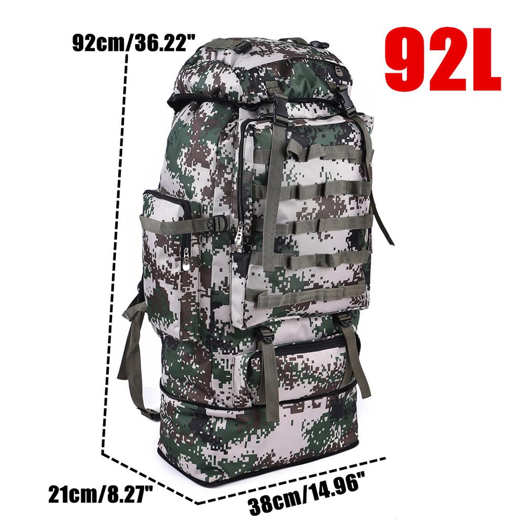 92L Outdoor Molle Military Tactical Bag Camping Hiking Trekking ...