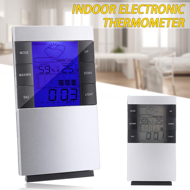 Buy PDTO LCD Digital Weather Station Hydrometer Thermometer Clock Alarm ...