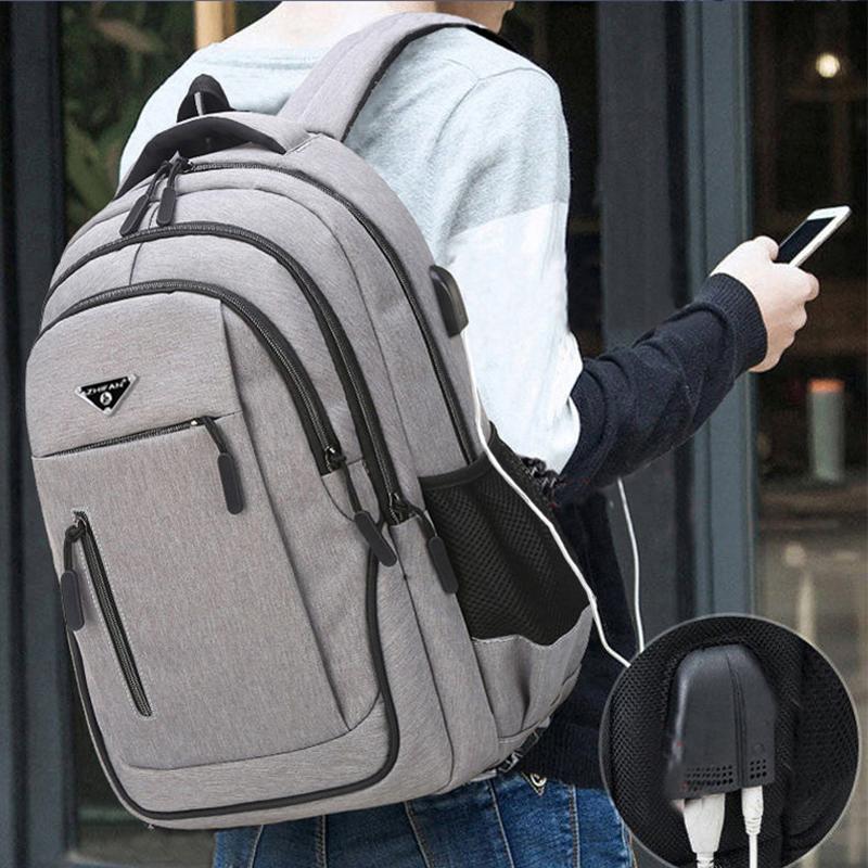 Buy Large Capacity Backpack Men Laptop Backpacks 15.6 Oxford Black ...