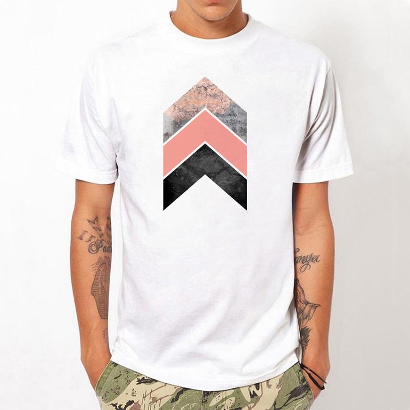 Buy Men White Top Peach Echo Chevrons T Shirt at affordable prices ...
